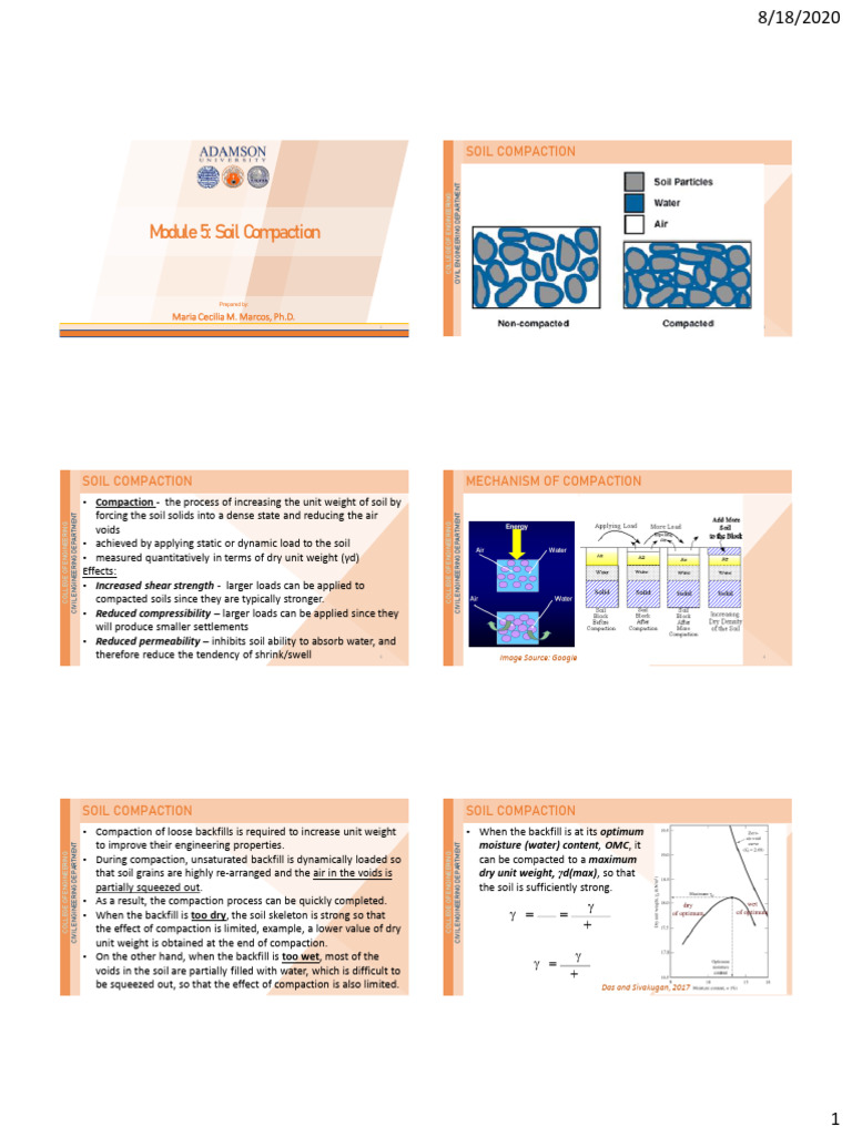 Module 5 - Soil Compaction | PDF | Materials | Soil