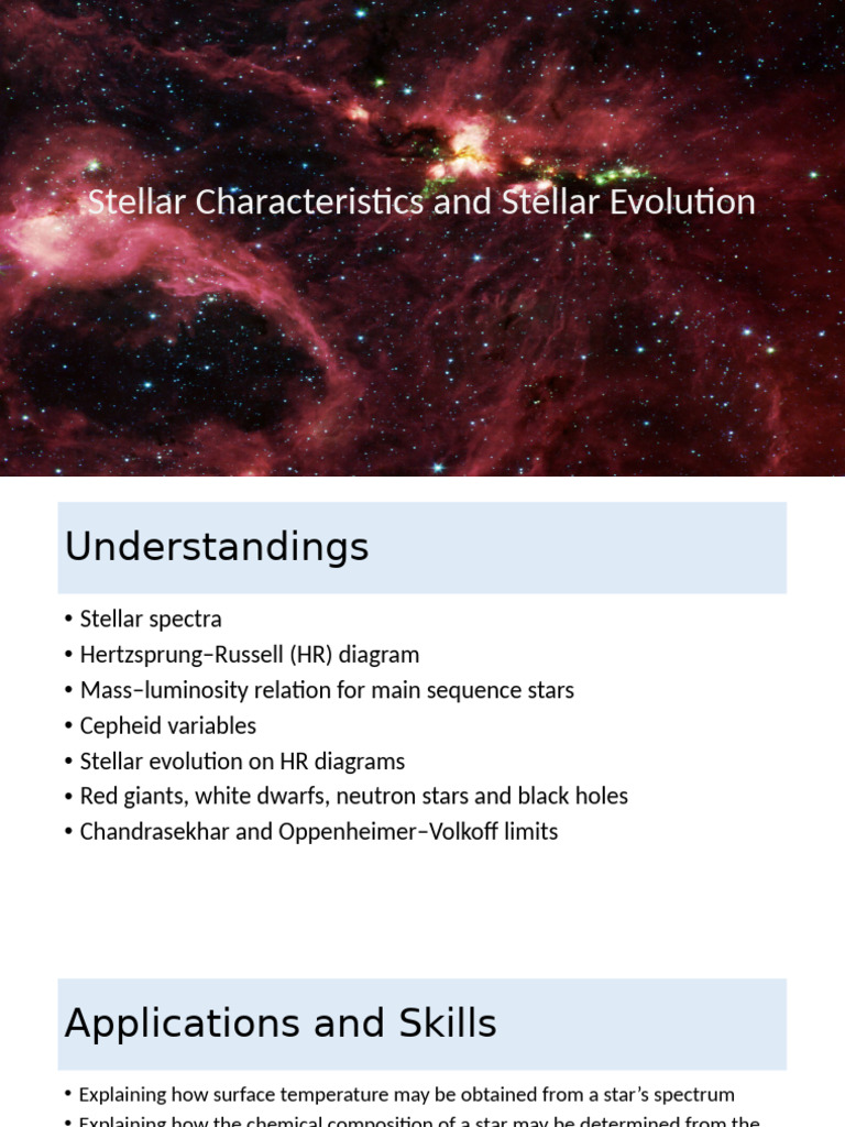 d.2 - Stellar Characteristics and Stellar Evolution - Teachefr | PDF ...