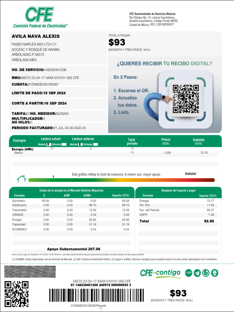 Avila Nava Alexis: Paseo Maples Mz4 Lt24 C1 Acozac Y Bosque de Arabia ARBOLADAC.P.56570 Arbolada ...