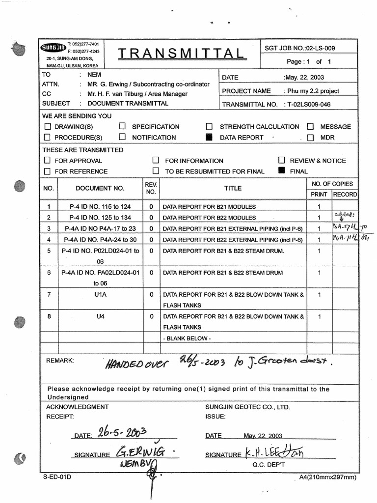 2 Transmittal | PDF