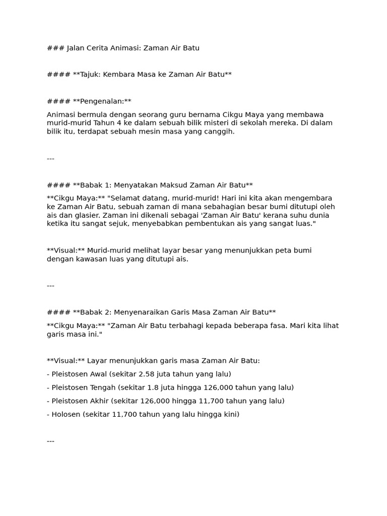 Jalan Cerita Animasi | PDF | Ilmu Sosial | Perjalanan