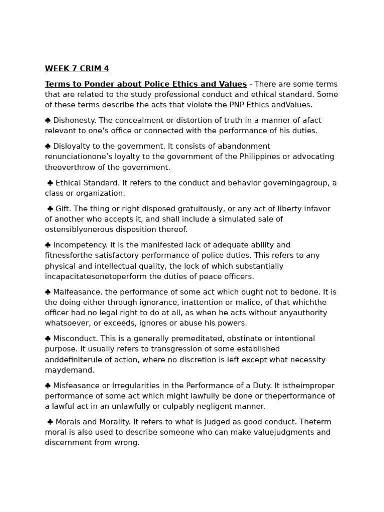 Crim 4 Reviewer 3126 | PDF | Police | Loyalty