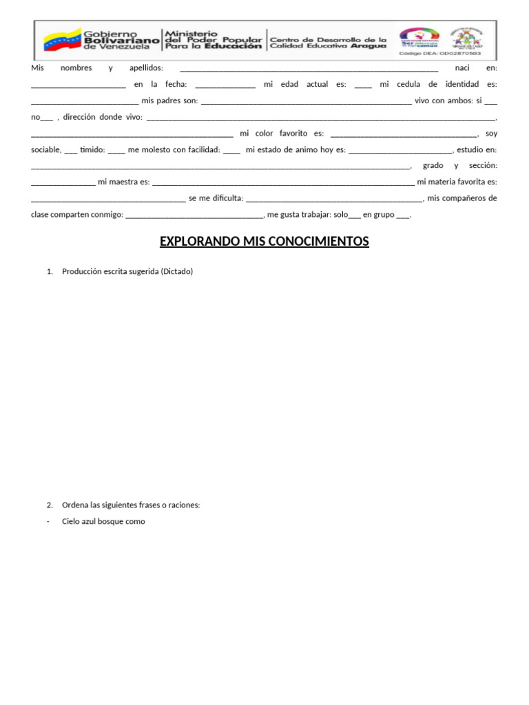 Prueba 6to Pdf