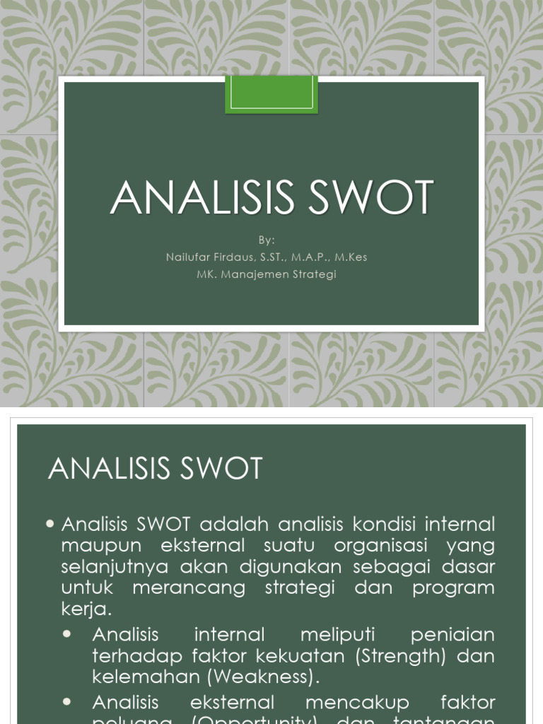 Analisis SWOT | PDF