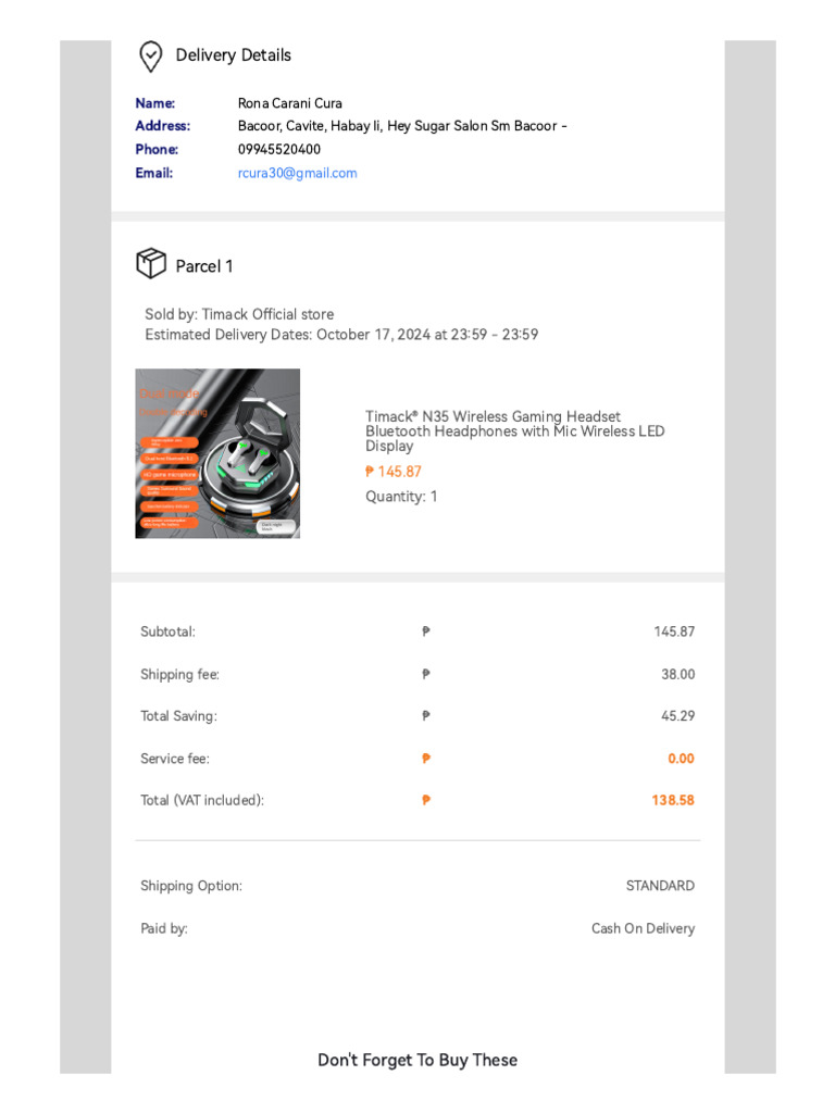 Gmail - Order Being Processed #908080294884904 | PDF