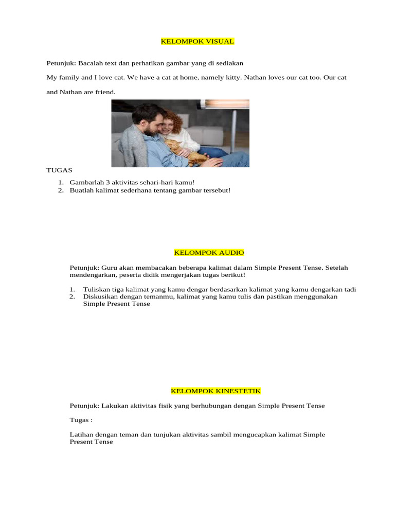 LKPD Visual | PDF | Seni & Disiplin Bahasa | Griya & Taman