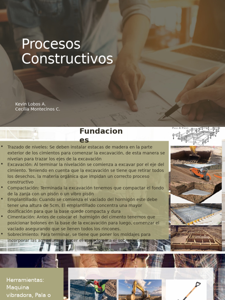 Procesos Constructivos | PDF | Fundación (Ingeniería) | Ingeniería de Edificación