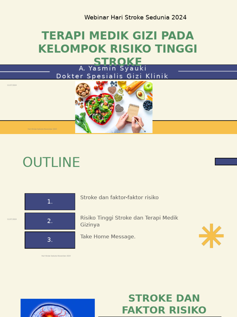Terapi Medik Gizi Pada Kelompok Risiko Tinggi Stroke | PDF