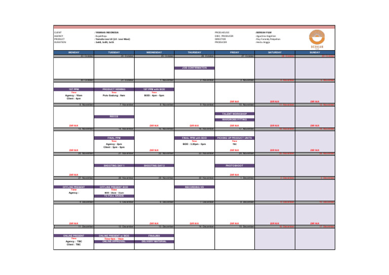 Timeline Schedule | PDF