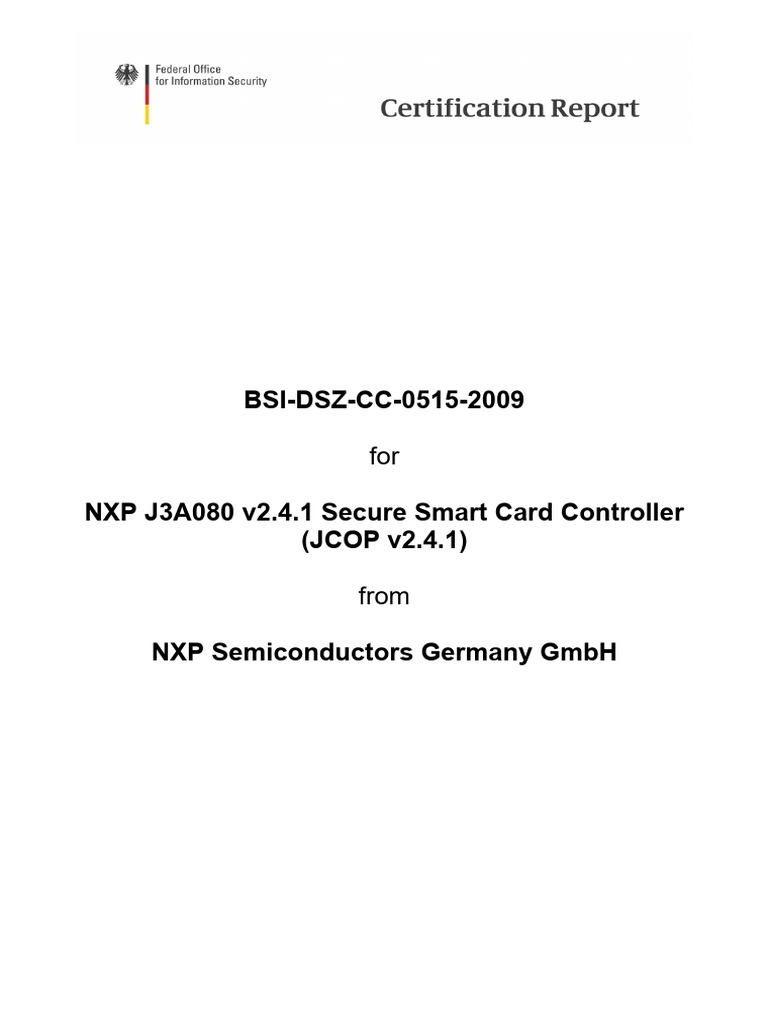 Bsi DSZ CC 0515 2009 | PDF | Cryptography | Java (Programming Language)