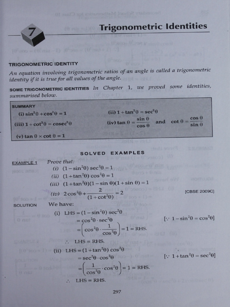 Chapter-07 Trigonometric Identities | PDF