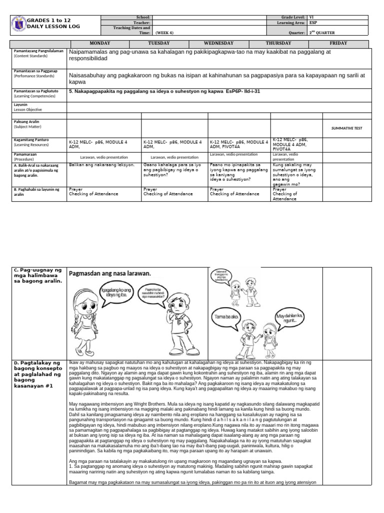 DLL - Esp 6 - Q2 - W4 | PDF