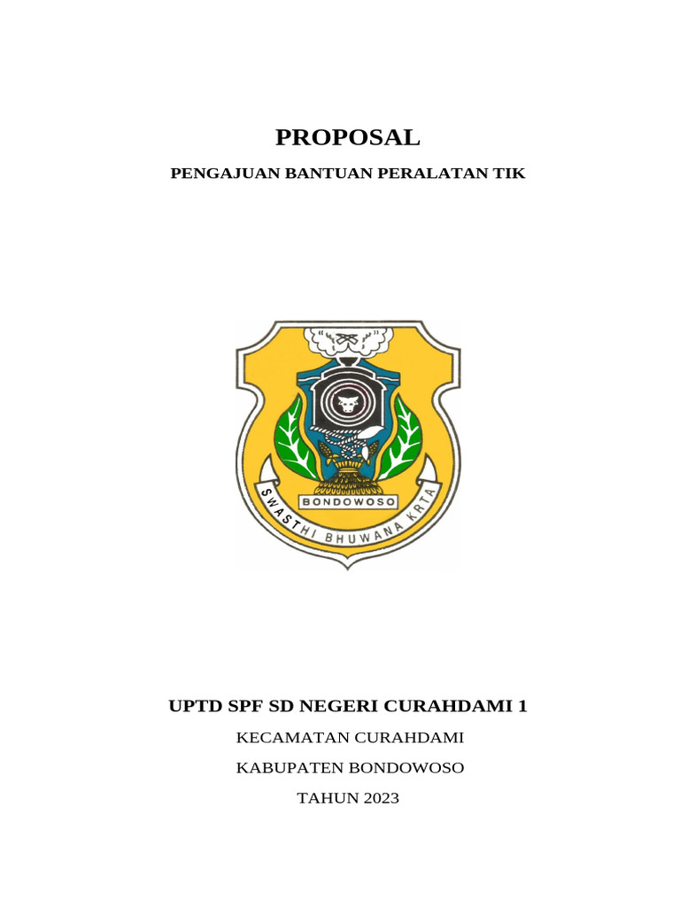 Contoh Proposal Pengajuan Bantuan Uptd SPF SDN ...