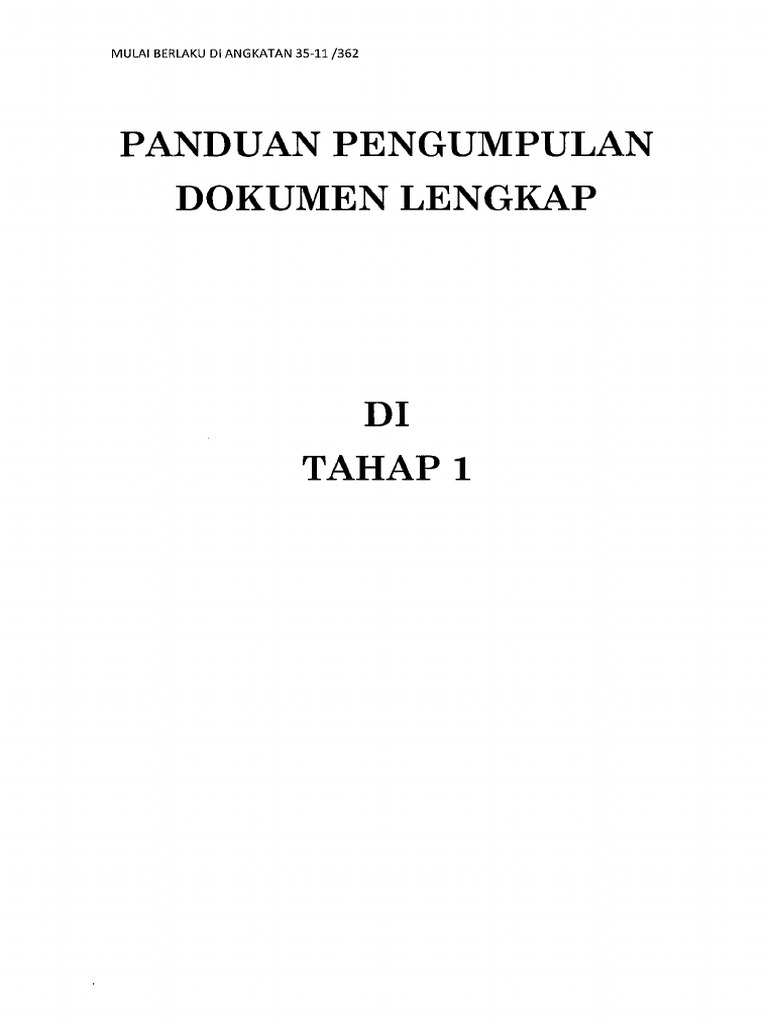 Panduan Penyusunan Dokumen THP 1 | PDF