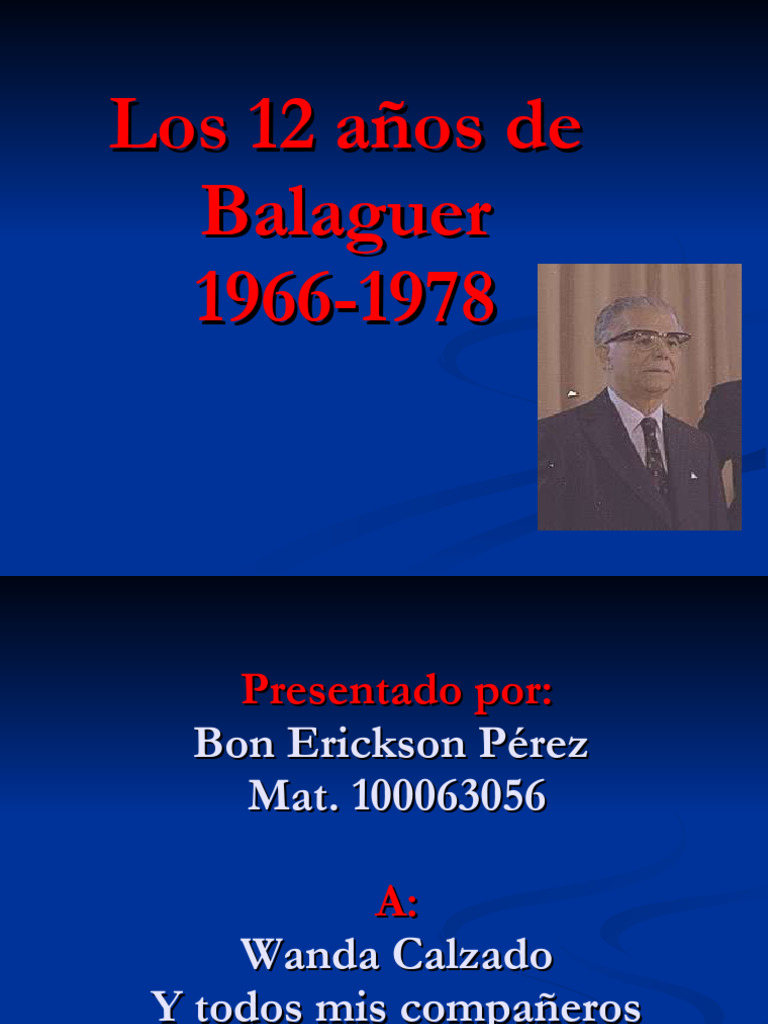 Los 12 Años de Balager | PDF | Economias
