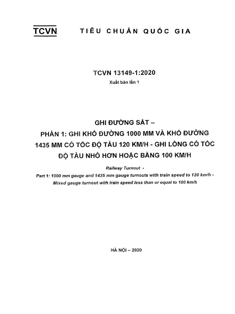 TCVN 13149-1-2020-Ghi Duong Sat | PDF