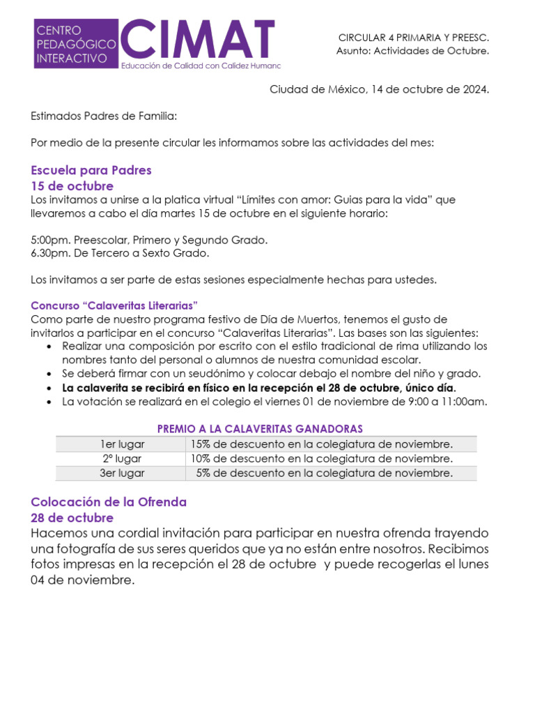 Circular 4 Prim | PDF