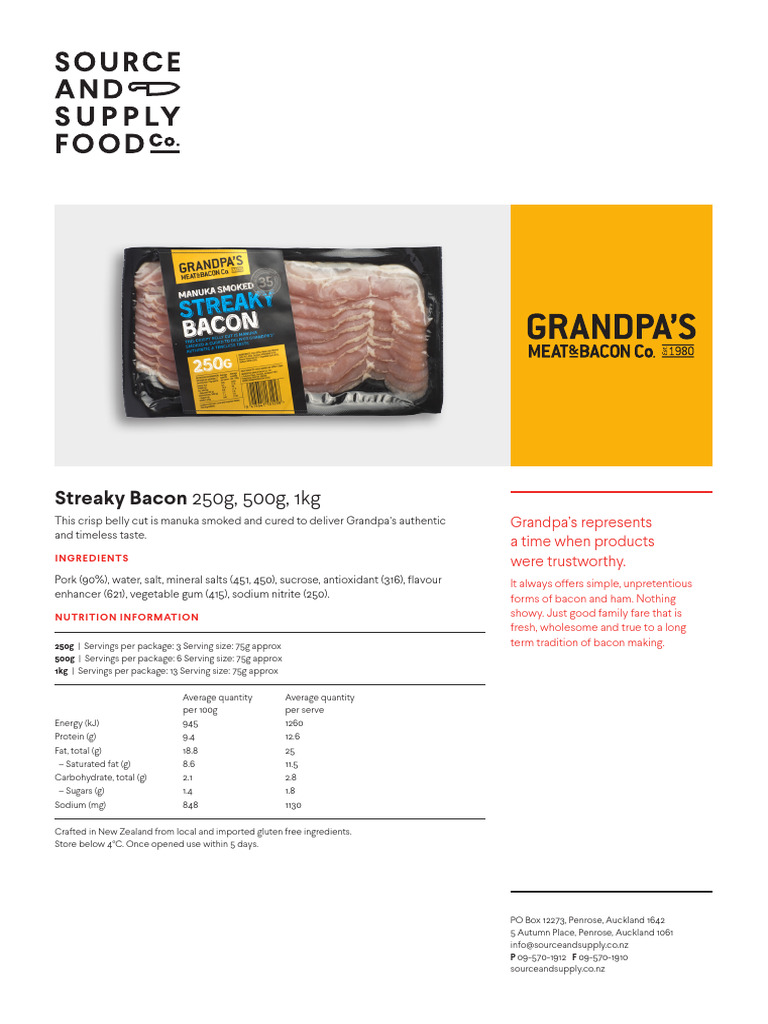 SS Grandpas Streaky Bacon | PDF