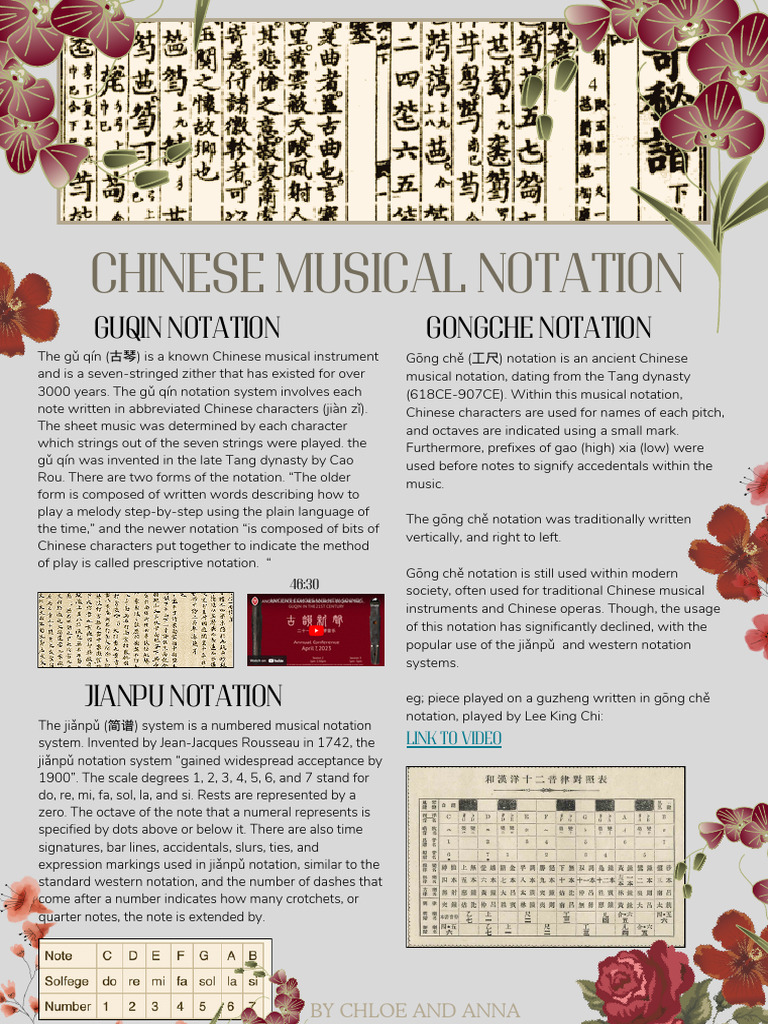 Ancient Chinese Music Notation Explained | PDF | Musicology | Symbols