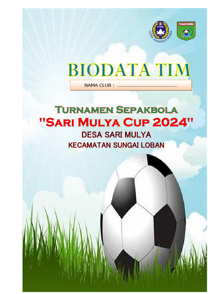 Biodata Pemaian Sari Mulya Cup 2024.. | PDF