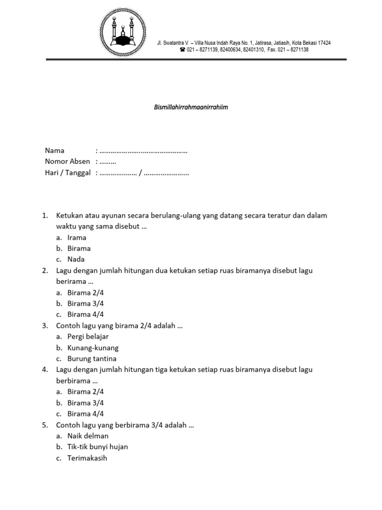 Sumatif Akhir Materi Seni | PDF | Seni & Disiplin Bahasa | Seni