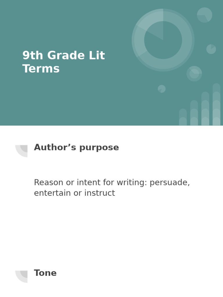 9th Grade Lit Terms | PDF | Poetry