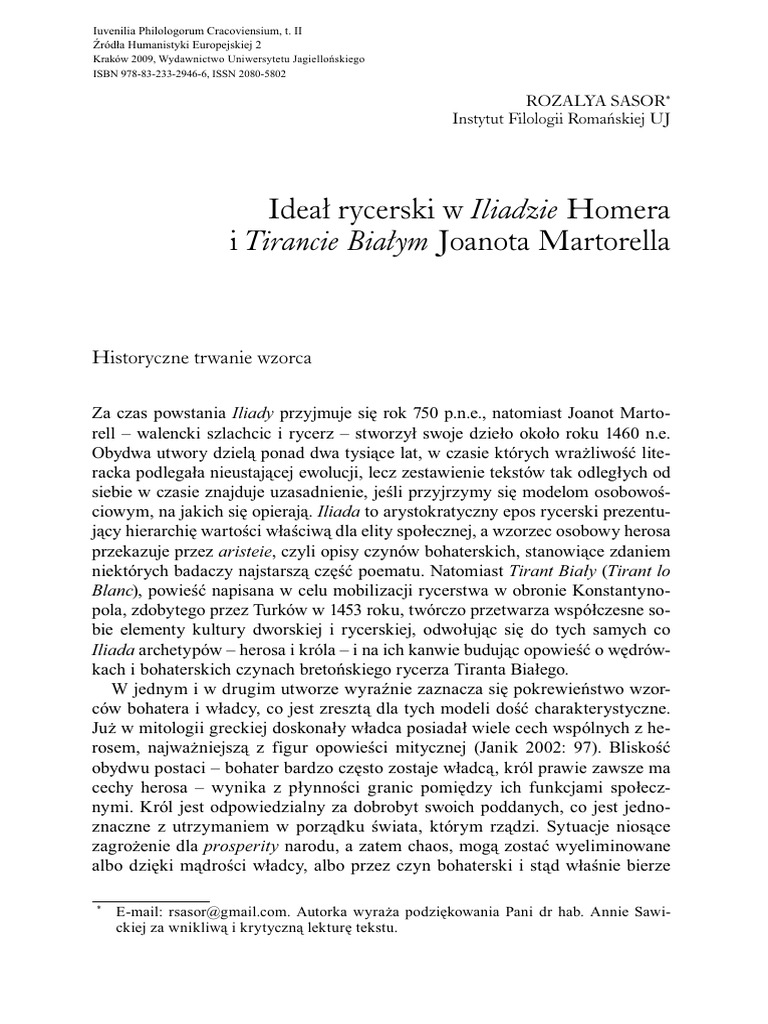 Sasor Ideal Rycerski 2009 | PDF