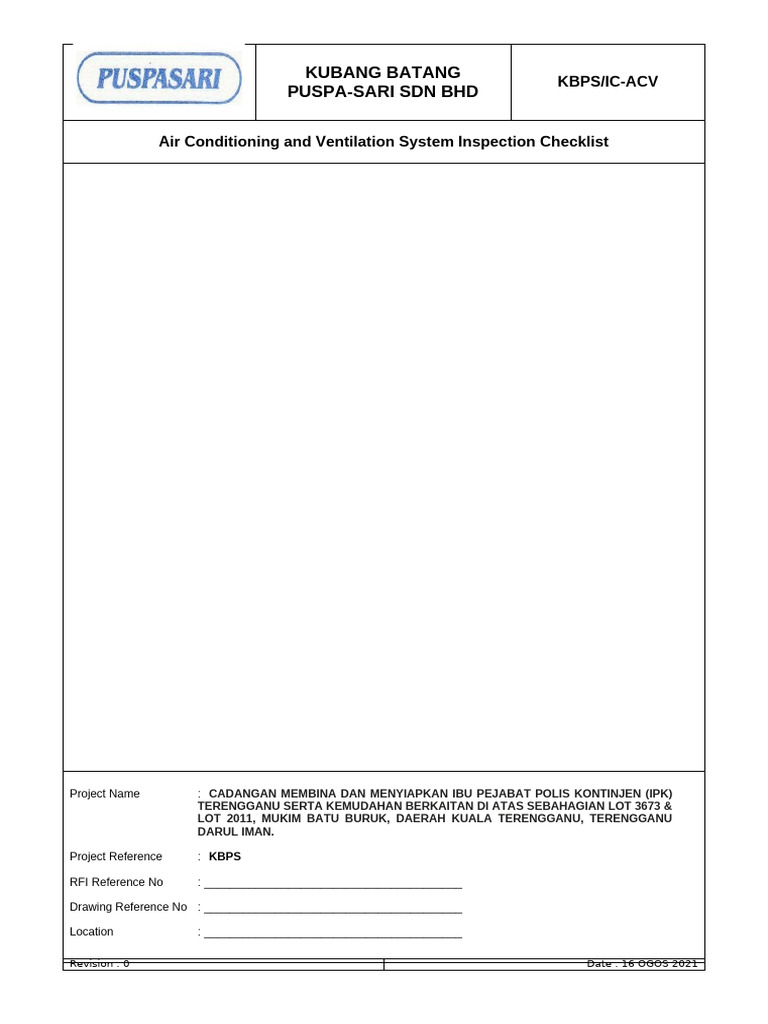 11.3.6 Appx C - Inspection Form (Mech) - Air Conditioning and ...
