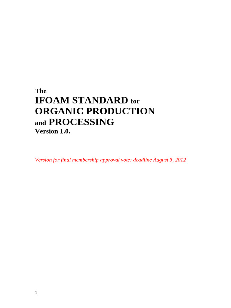Ifoam Standart | PDF | Organic Farming | Agriculture