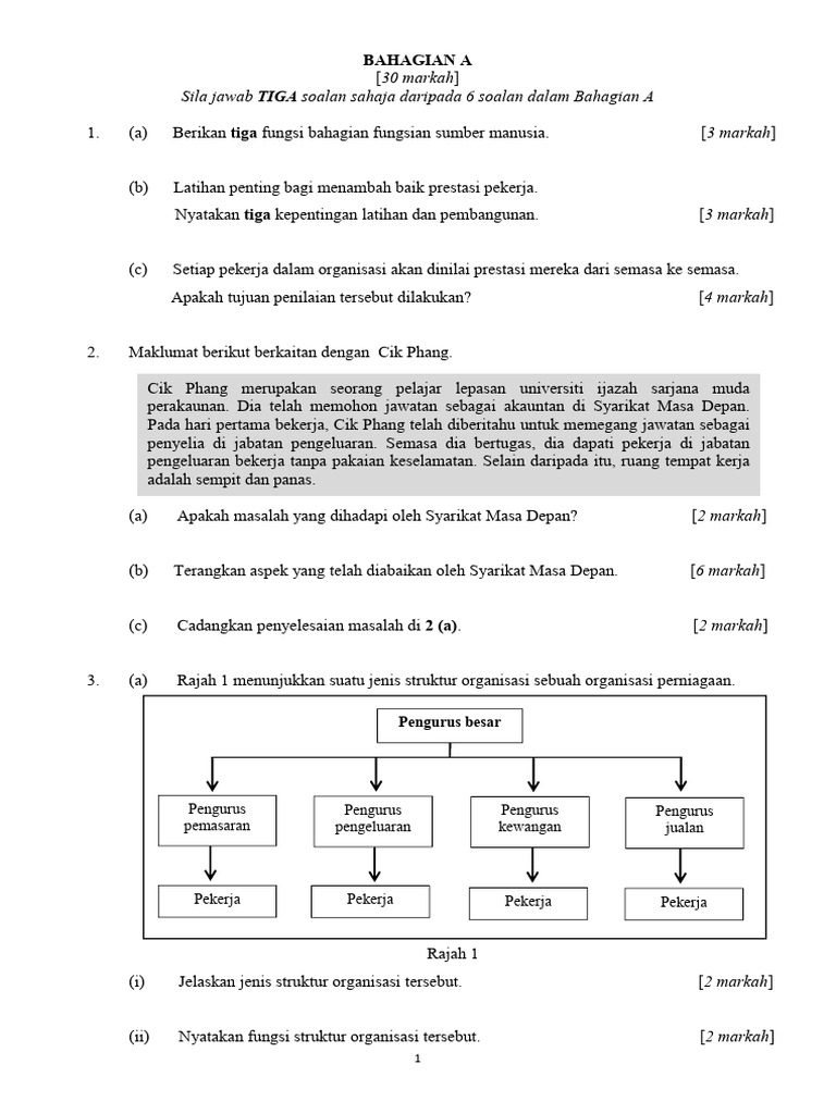 Perniagaan Form 5 Paper 2 | PDF
