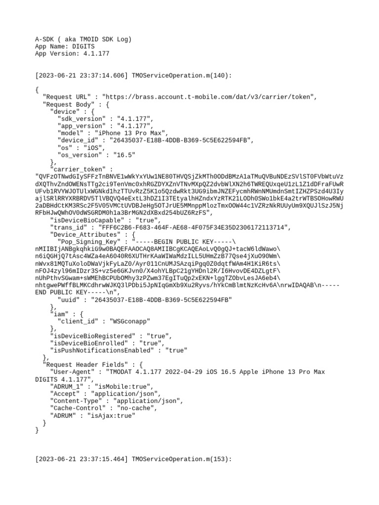 UccViperProto_TMOLog | PDF | Ios | I Phone