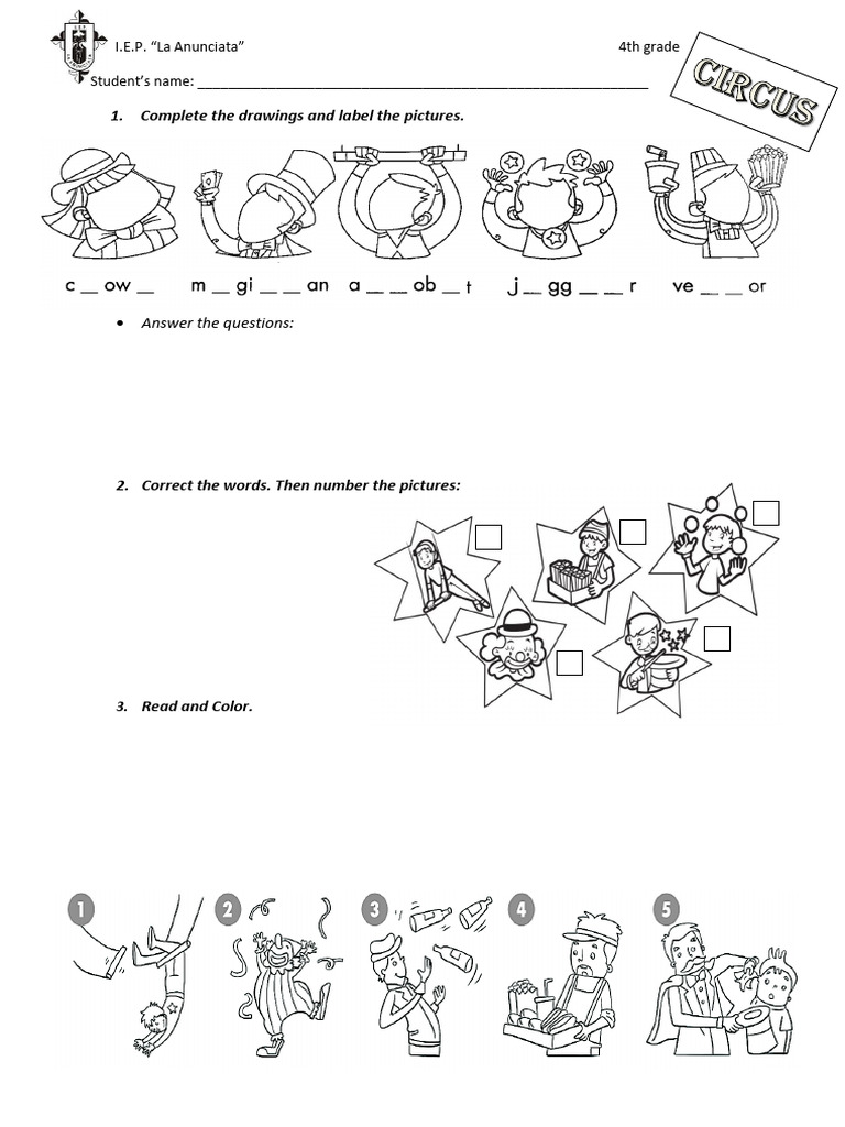 CIRCUS Worksheet | PDF | Social Science