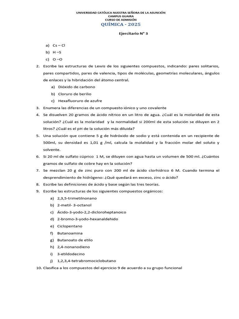 Ejercicios 3-2024 | PDF