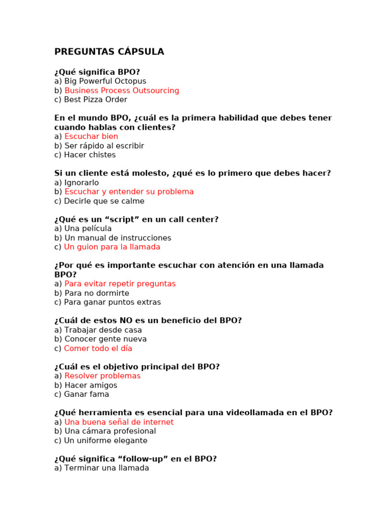 Preguntas Cã - Psula | PDF