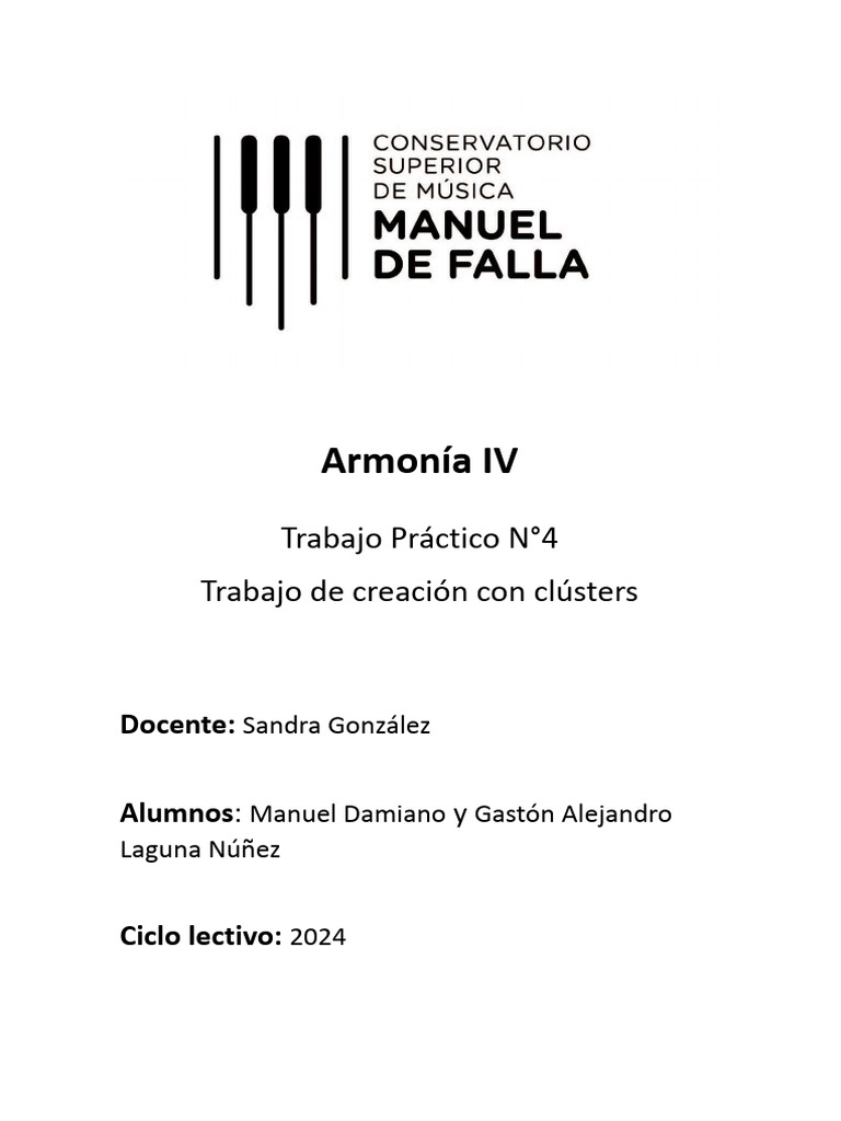 Armonía IV - Caratula | PDF