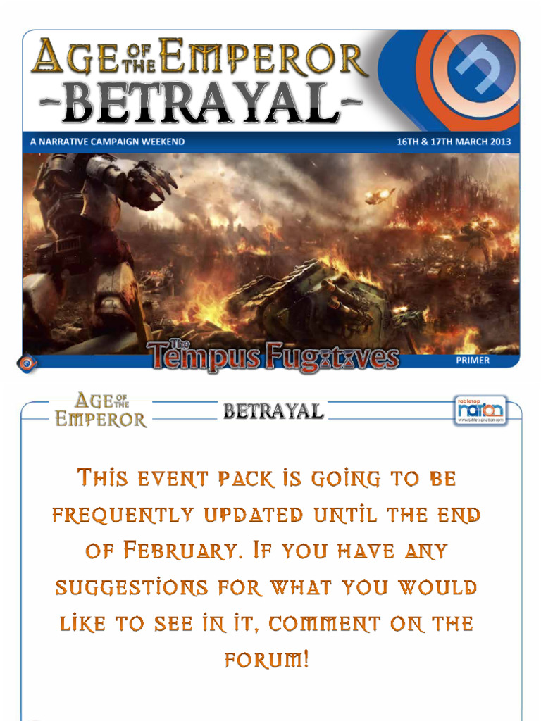 Betrayal Narrative Weekend Guide | PDF