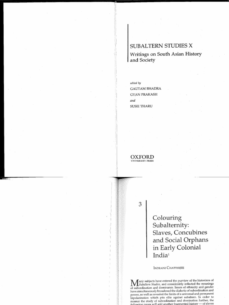 Chatterjee Coloring Subalternity Subalte | PDF