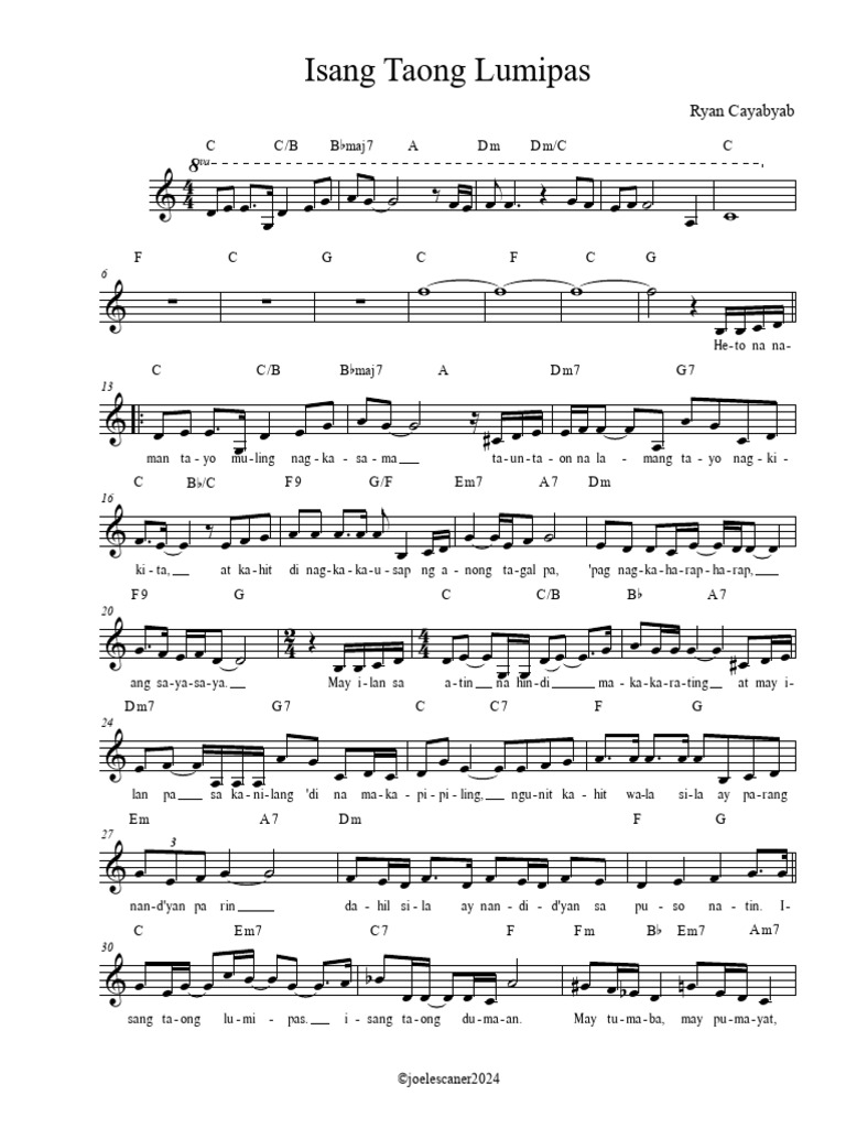 Isang Taong LumipasJX | PDF