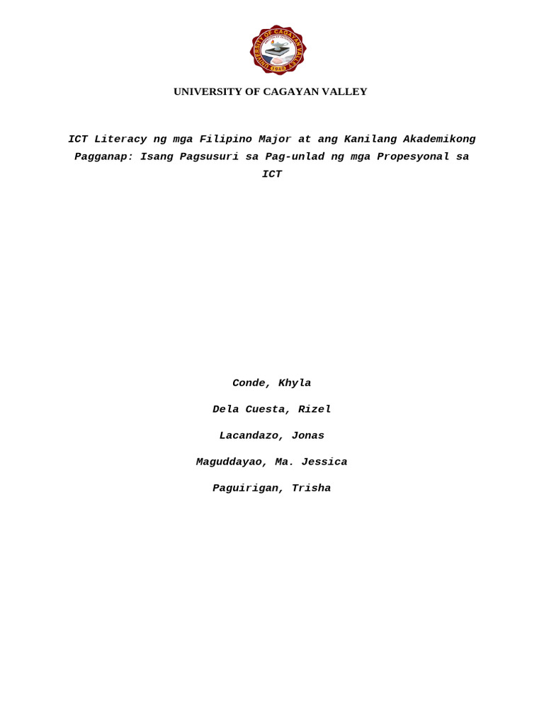 Pananaliksik Output1 | PDF