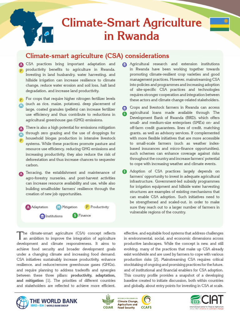 CSA in Rwanda | PDF | Agriculture | Climate Change Mitigation