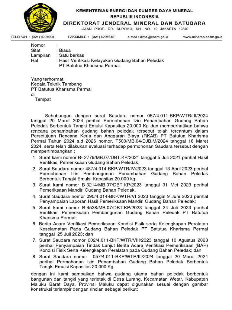 Surat Adendum Handak BKP | PDF