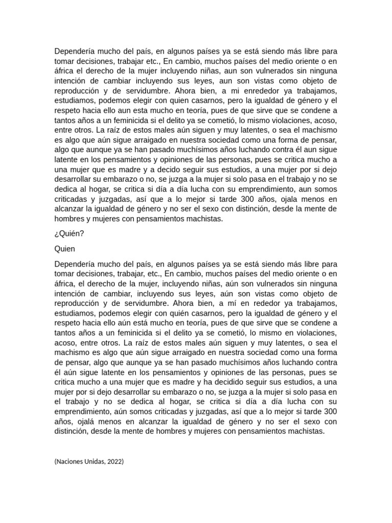 FORO Igualdad de Genero | PDF | Mujer | Estudios de género