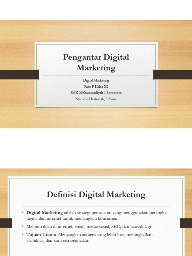 Pengantar Digital Marketing Kelas XI | PDF