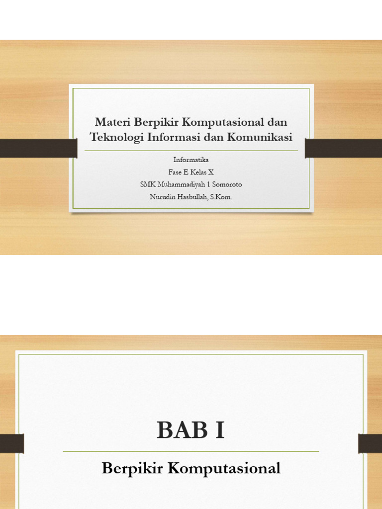 Materi Informatika Fase e Kelas X | PDF | Bisnis | Seni