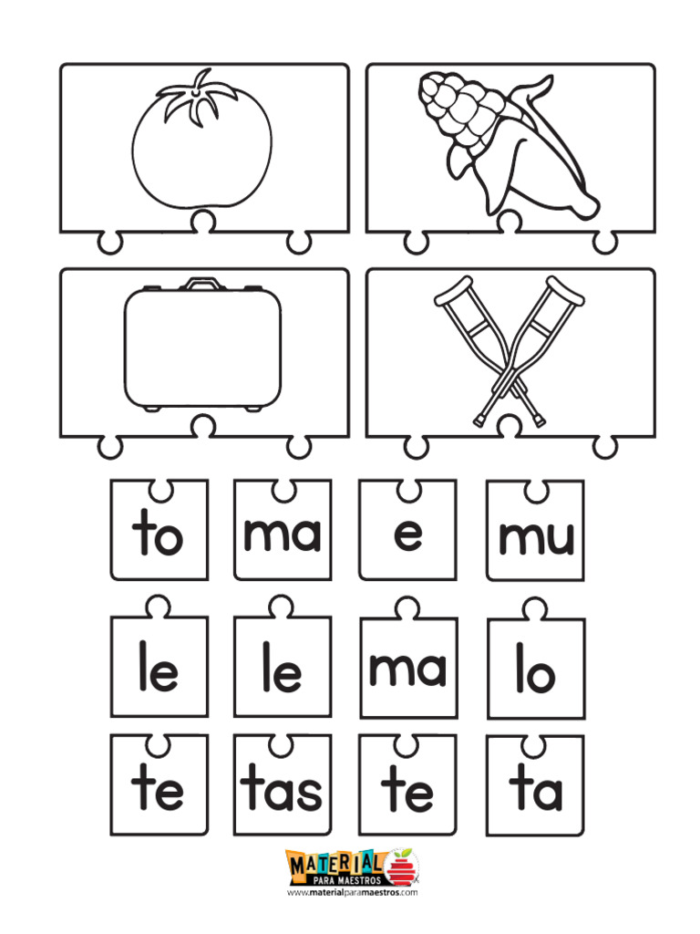 Rompecabezas de 3 Silabas | PDF