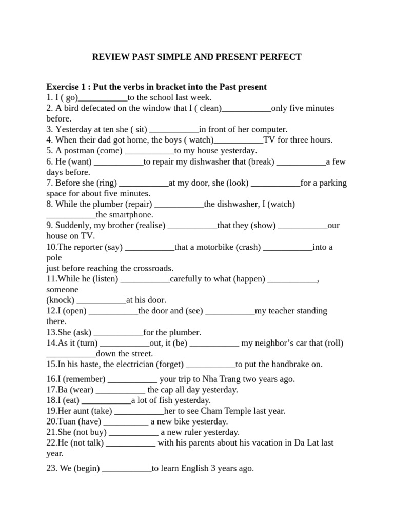 English Tenses Practice for Learners | PDF