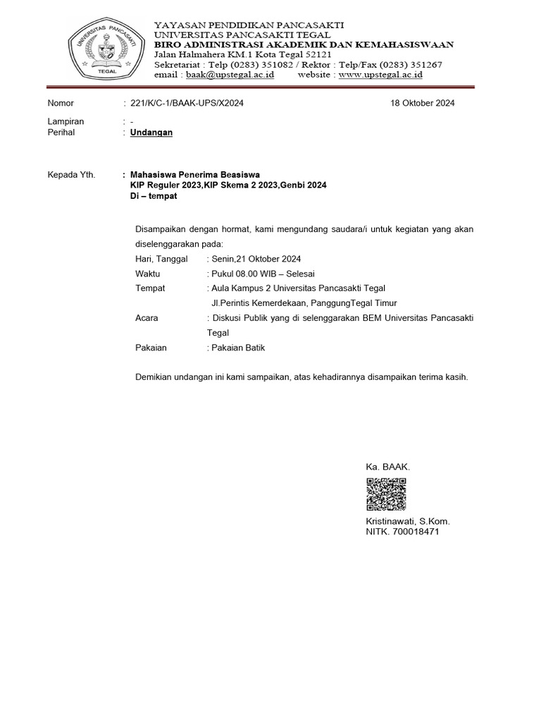 Undangan Diskusi Publik | PDF