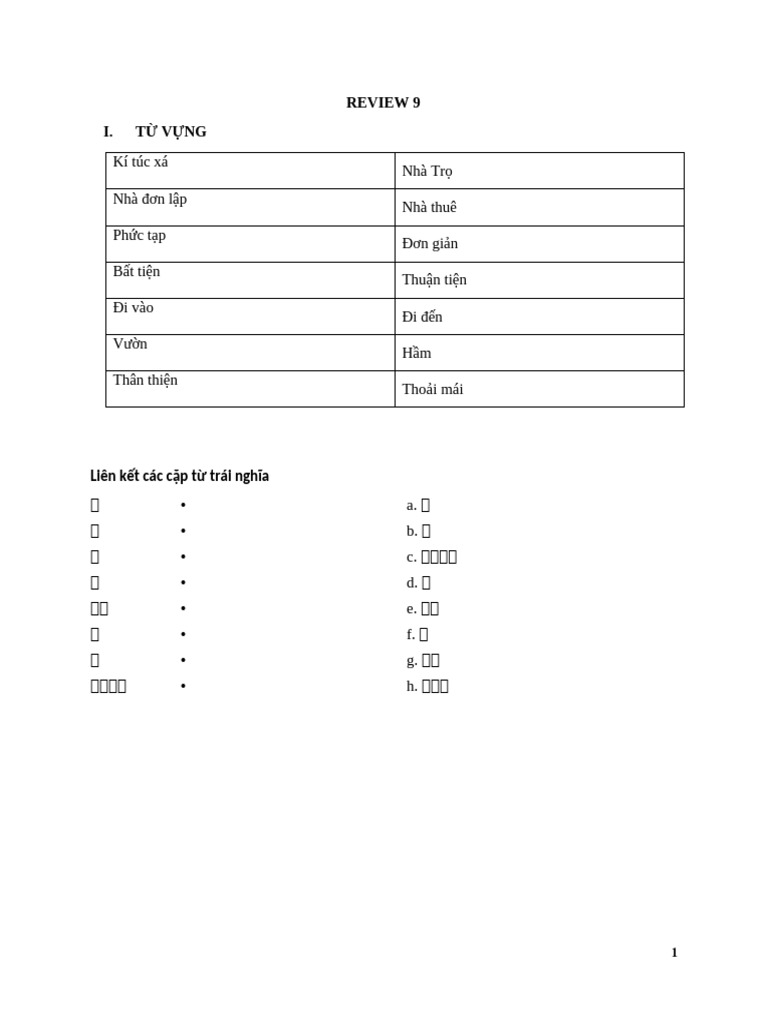 Tieng Han Bai 9 | PDF