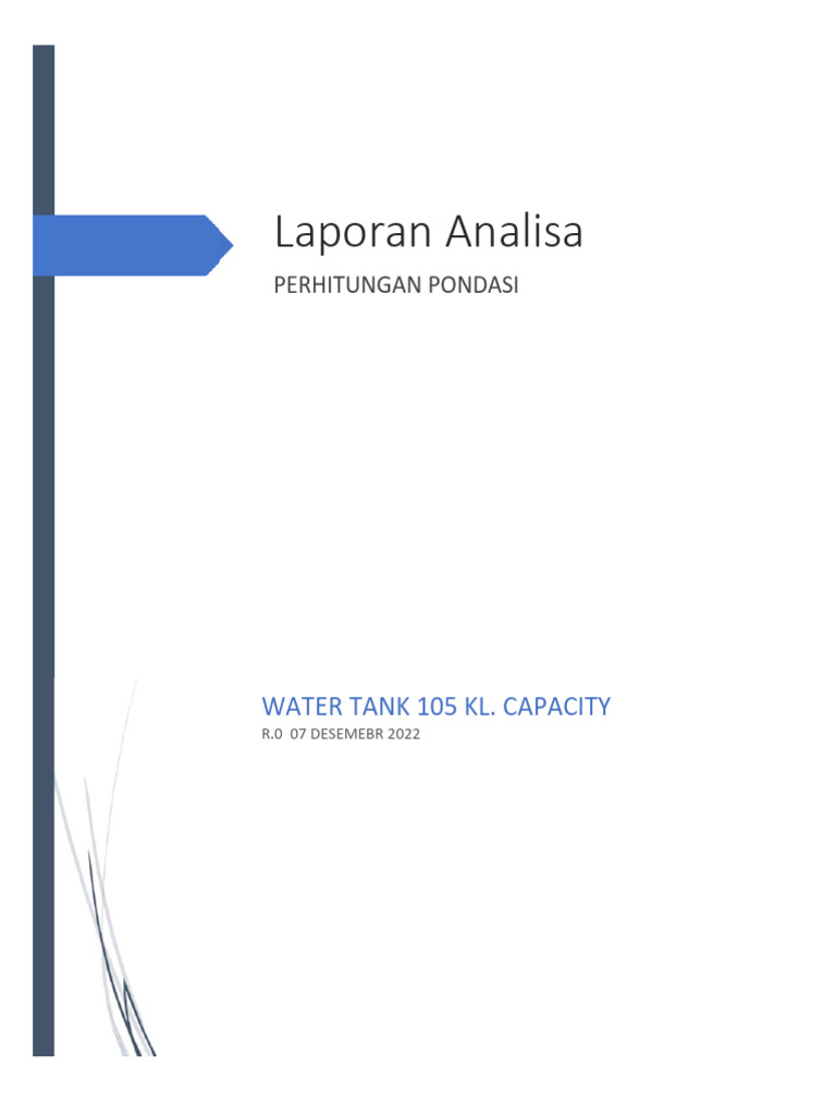 Analisa Pondasi Tapak R.0 Tangki Cap 105 | PDF