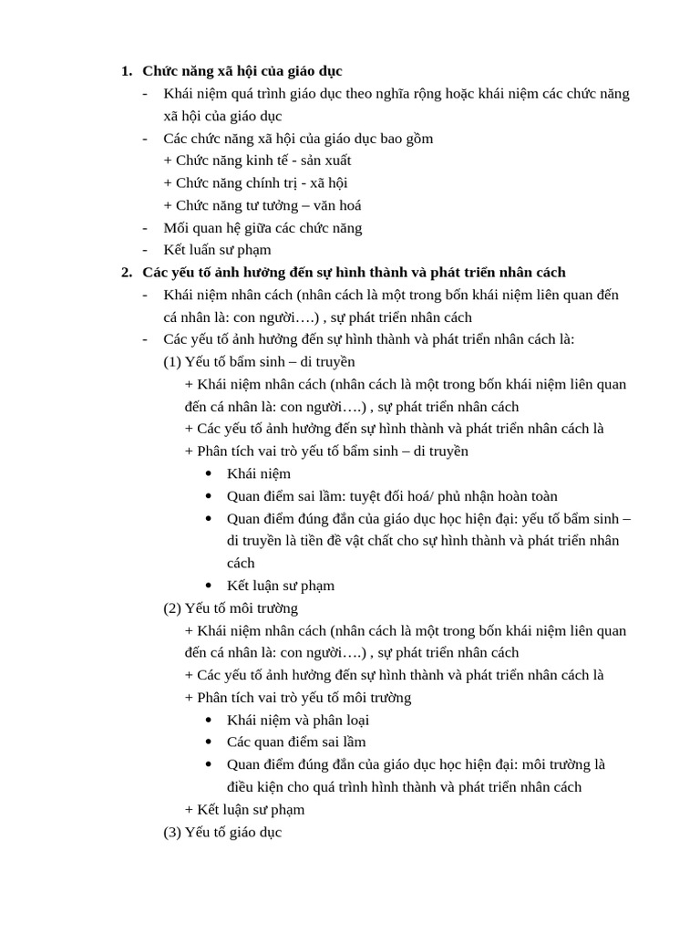 CH C Năng Xã H I C A Giáo D C | PDF